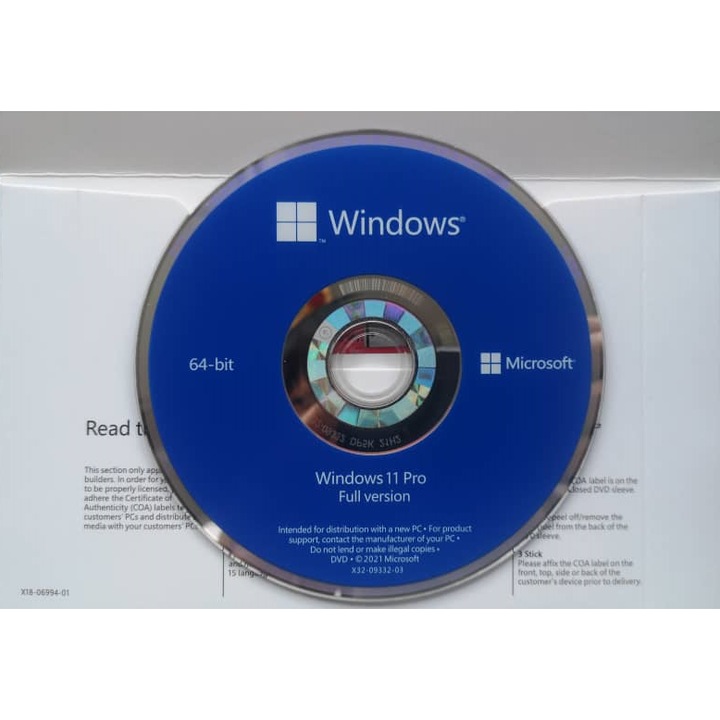 Microsoft Windows 11 Pro, 64 бита, английски, OEM, DVD - eMAG.bg