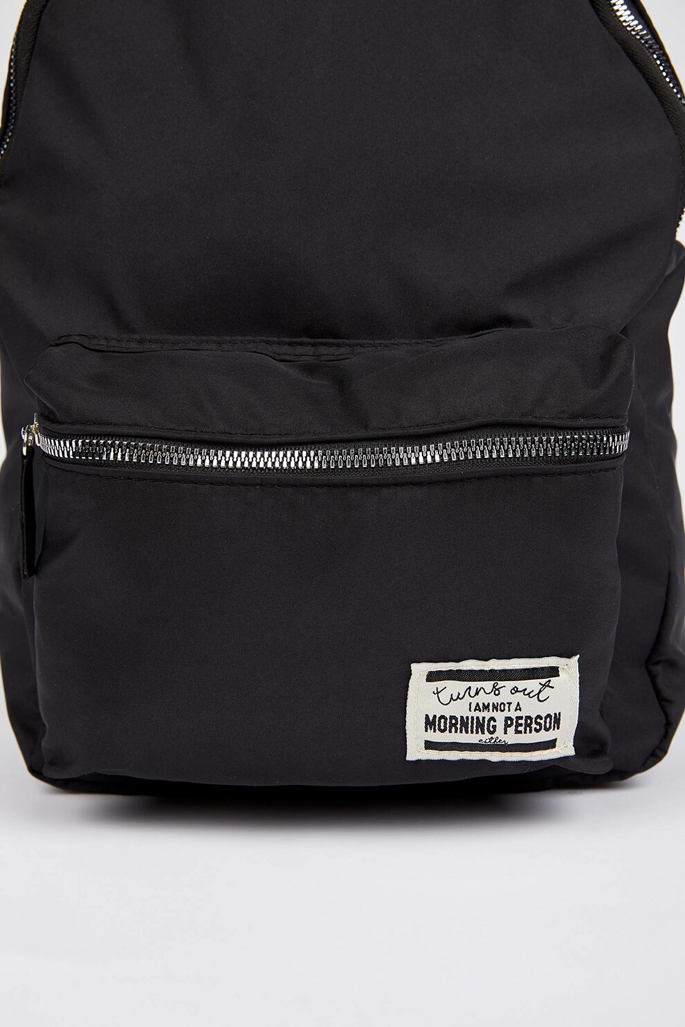 DeFacto, Rucsac cu aplicatie text, Negru stins - eMAG.ro