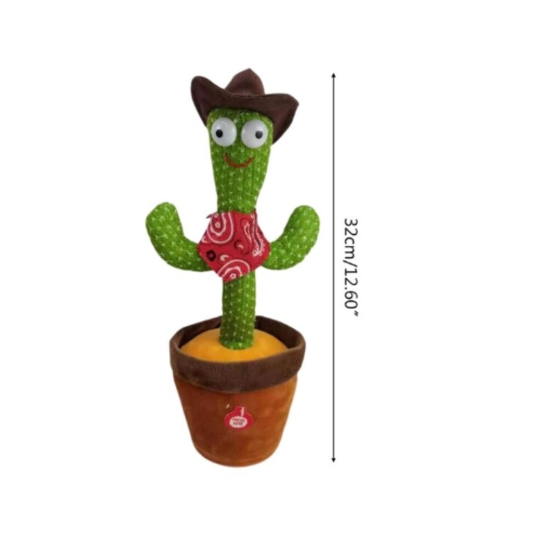 Jucarie interactiva Cactus Vorbitor si Dansator,32cm,cu costumas texan ...