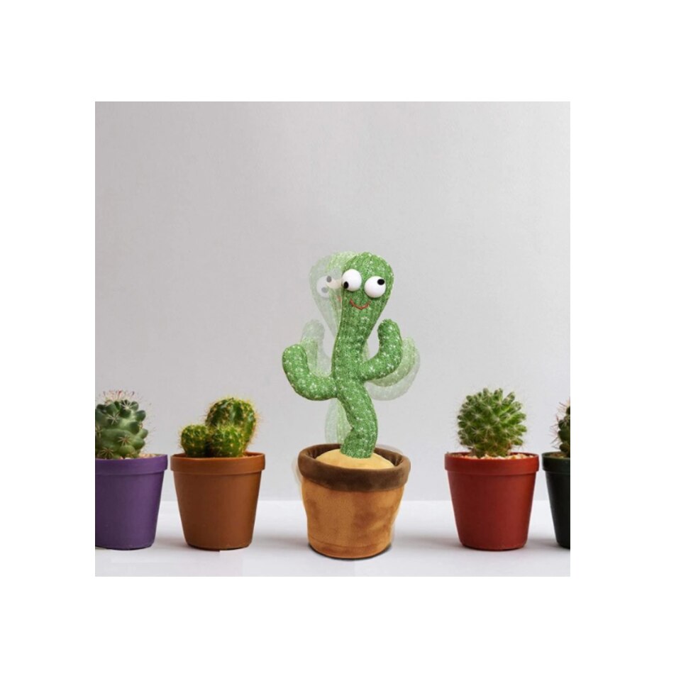 Cactus Dansator, Imita, Canta, Distractiv, Verde 37cm teleMAG - eMAG.ro