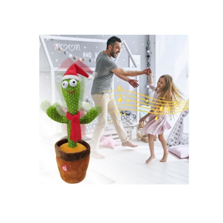 Cactus Vorbitor si Dansator 37cm, cu costumas de craciun, teleMAG - eMAG.ro