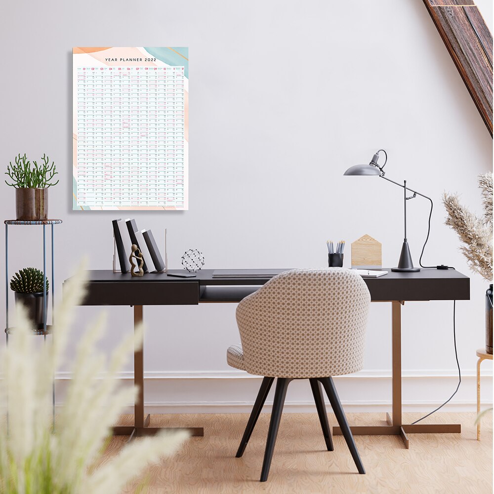 Calendar Planner Anual Water Colors A2 vertical 2022 romana/engleza ...