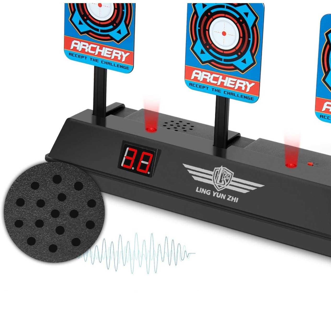 Tinta pentru pistol Nerf cu efecte sonore, resetare automata tinta ...