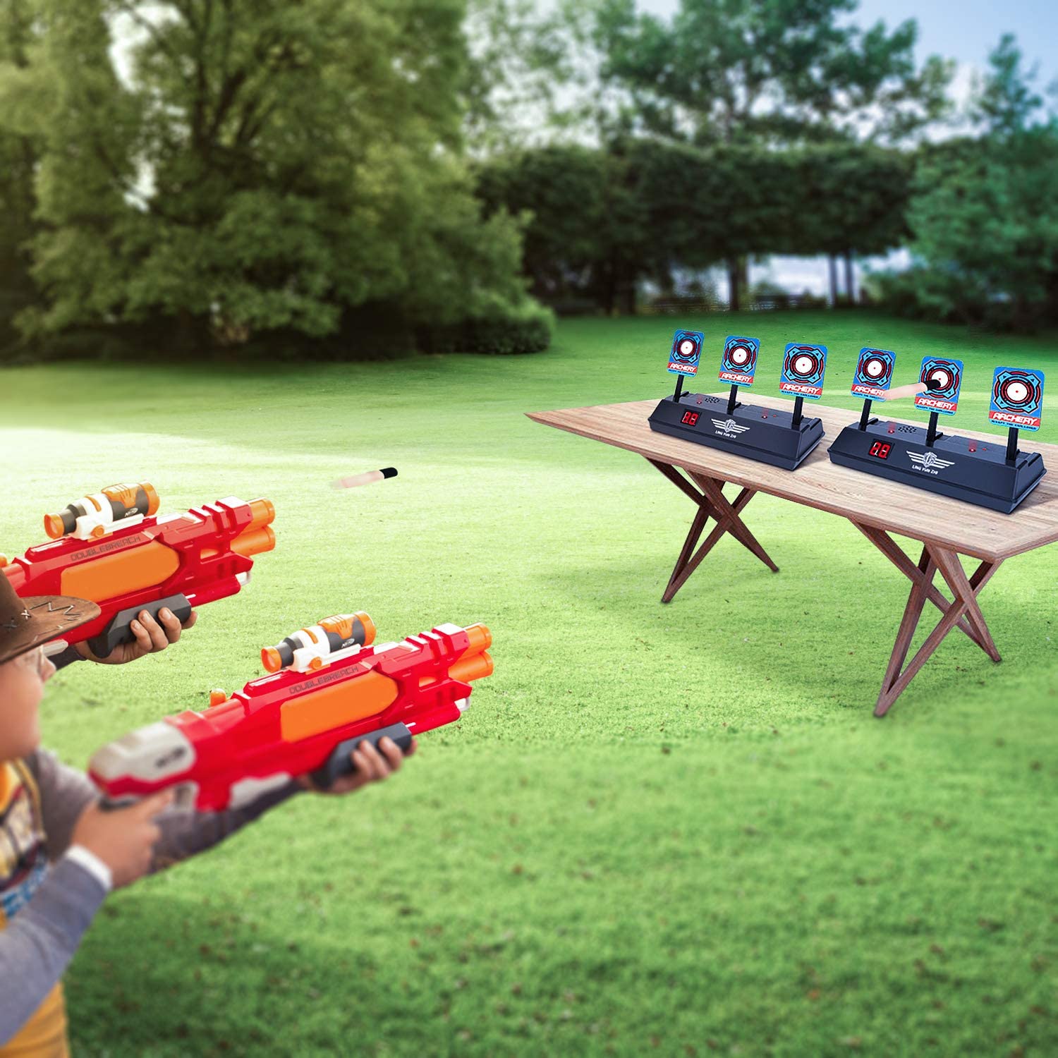 Tinta pentru pistol Nerf cu efecte sonore, resetare automata tinta ...