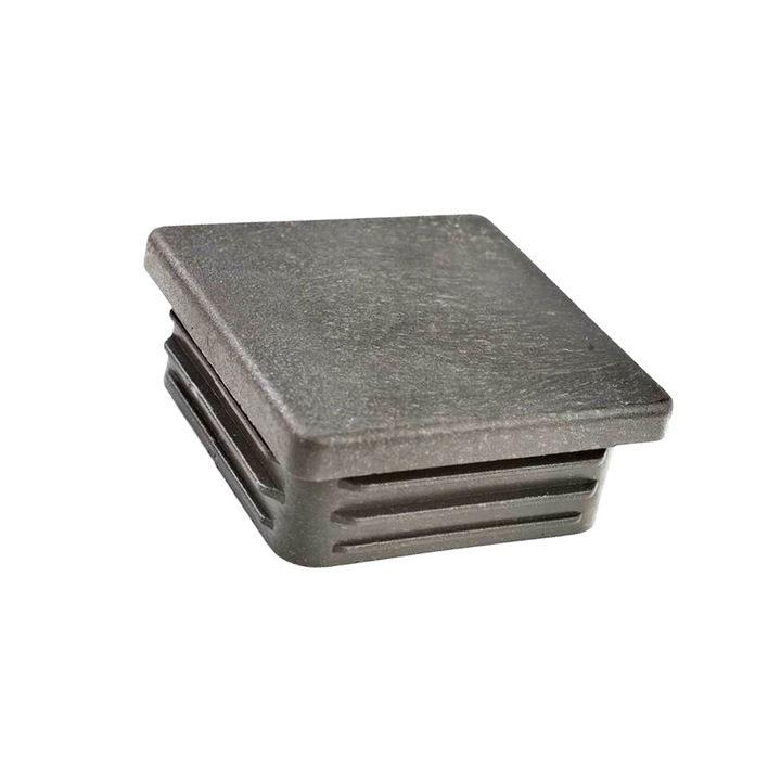 Capac din plastic pentru teava, patrat, negru, 20x20 - eMAG.ro