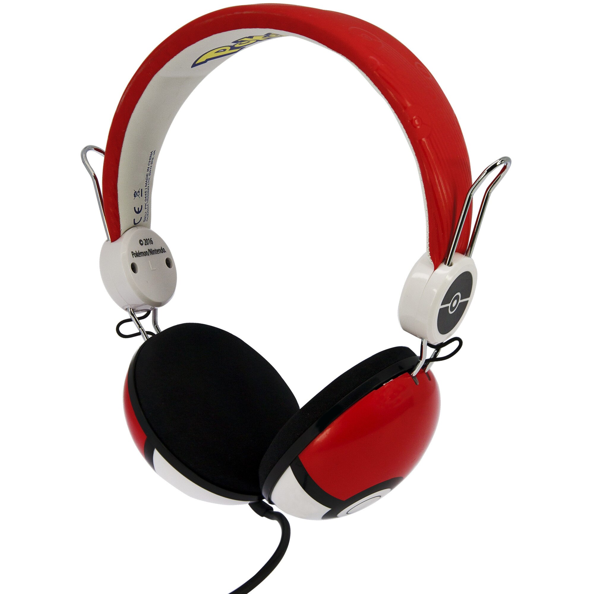 Casti Audio pentru copii OTL Technologies Pokeball Tween, rosii/alb ...