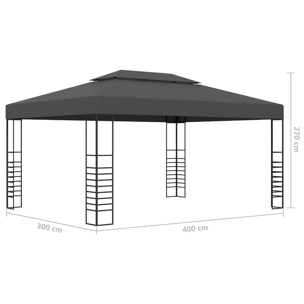 Pavilion, antracit, 3 x 4 m - eMAG.ro