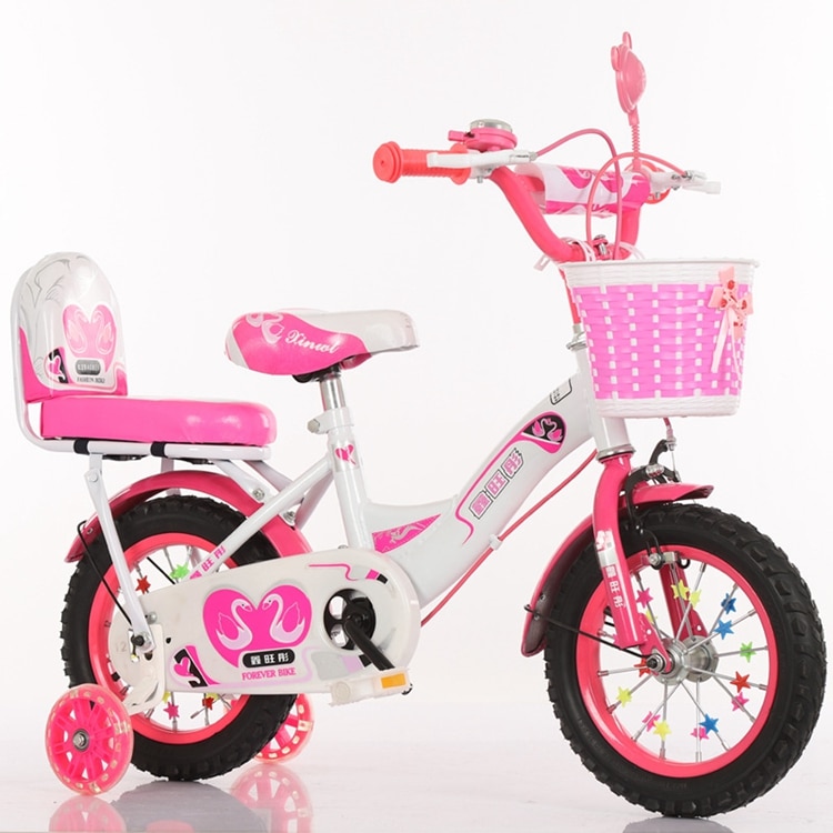 Bicicleta 12 Inch Printesa, pentru fetite 2-4 ani,roti ajutatoare cu ...