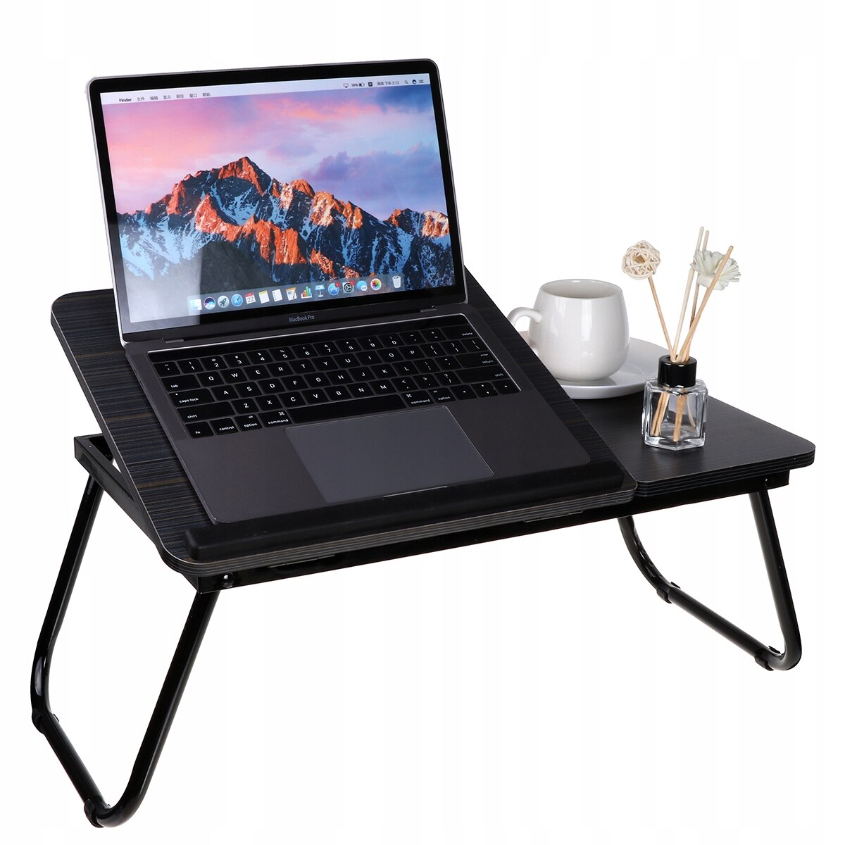 Stand Pliabil pentru Laptop, MDF, Negru - eMAG.ro