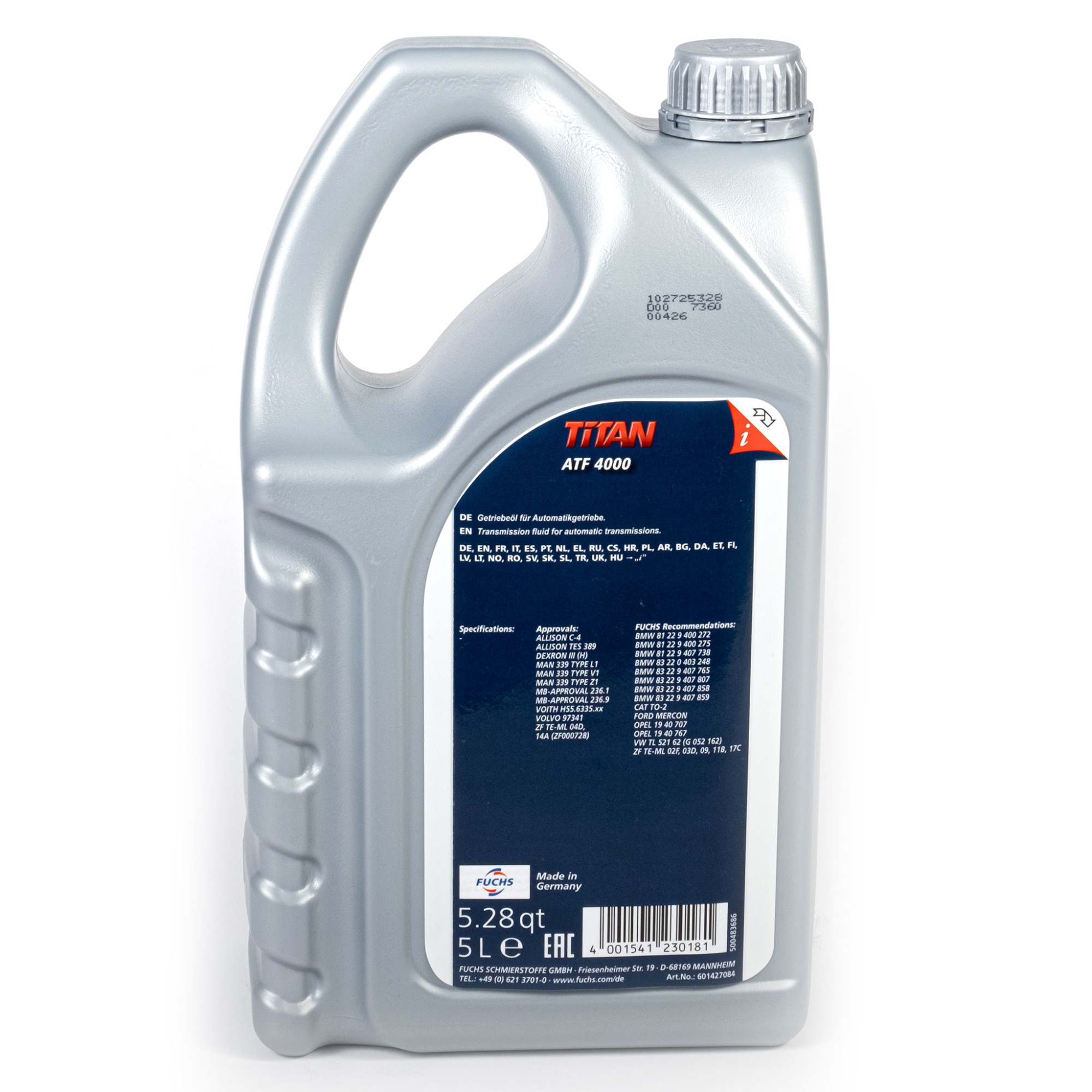 Ulei transmisie, Fuchs Titan ATF 4000, 5 l - eMAG.ro