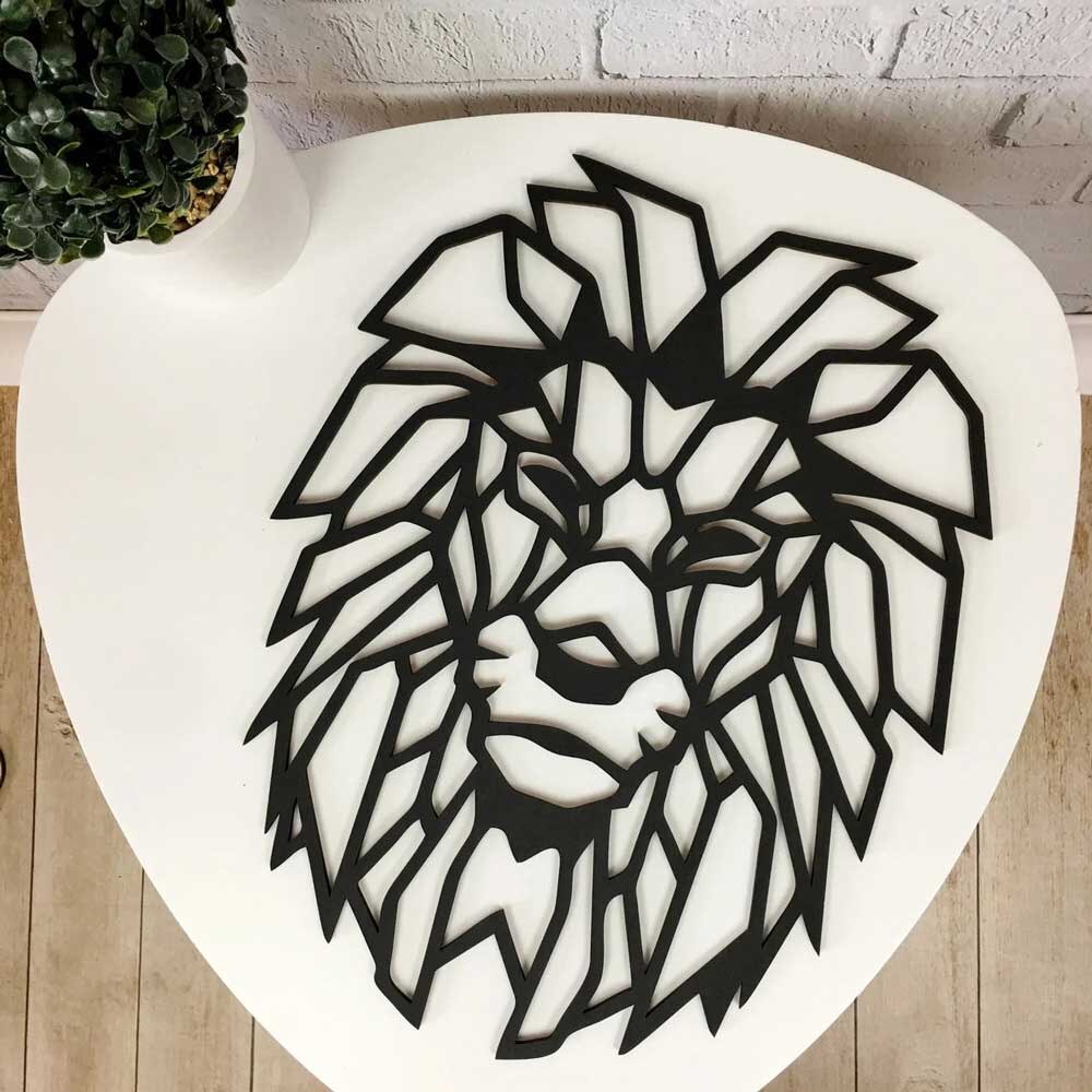 Tablou laser, forma geometrica leu, Plexiglas, 72x58 cm, negru - eMAG.ro