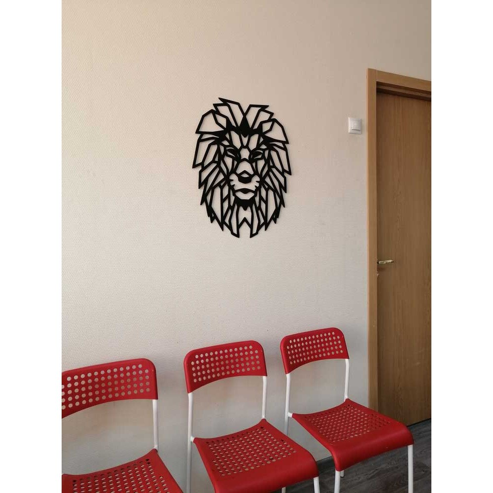 Tablou laser, forma geometrica leu, HDF, 55x44 cm, negru - eMAG.ro