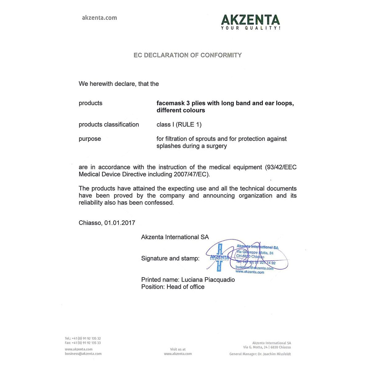 Set 50 buc Masti medicale Akzenta Top Mask tip IIR, 3 straturi, 3 ...