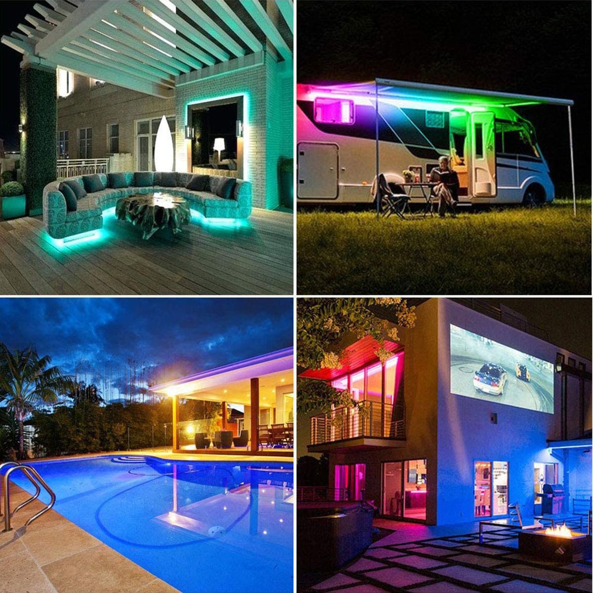 Banda Led WELUOT, 10 metri (2 role x 5 m) – Benzi Inteligente cu Intensitate de Lumina si Culori ...