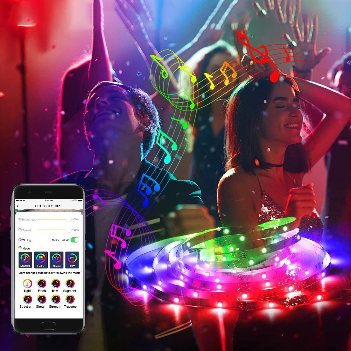 Banda Led WELUOT, 10 metri (2 role x 5 m) – Benzi Inteligente cu ...