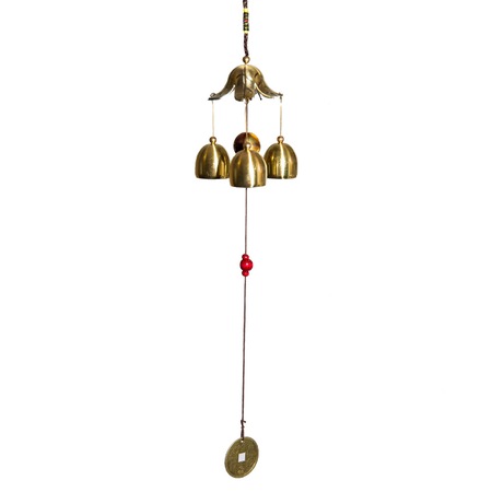 Clopotel de vant cu floare de campanula, 3 tuburi si moneda, remediu ...