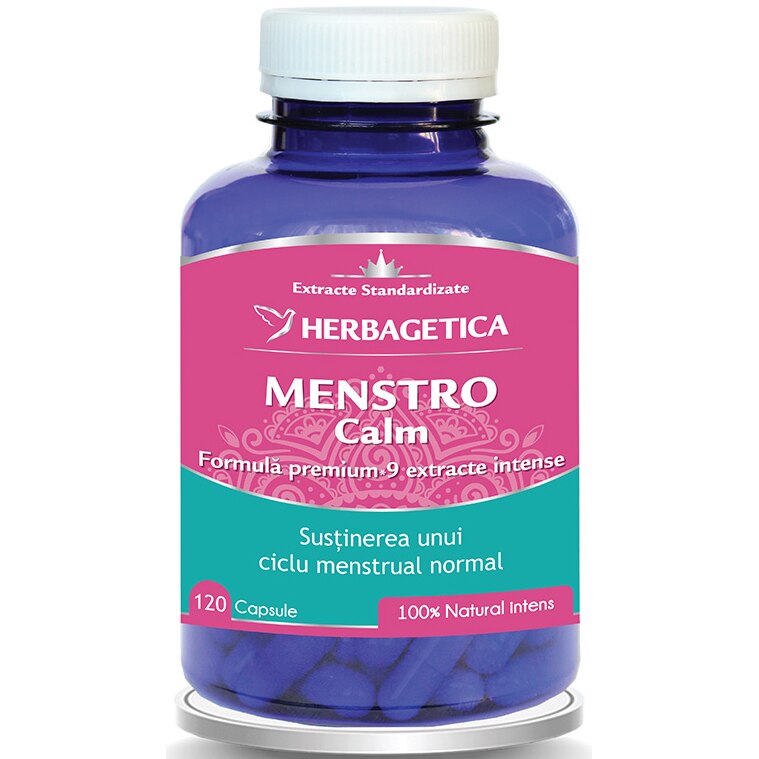 Supliment alimentar Menstro Calm Herbagetica, 120 capsule - eMAG.ro