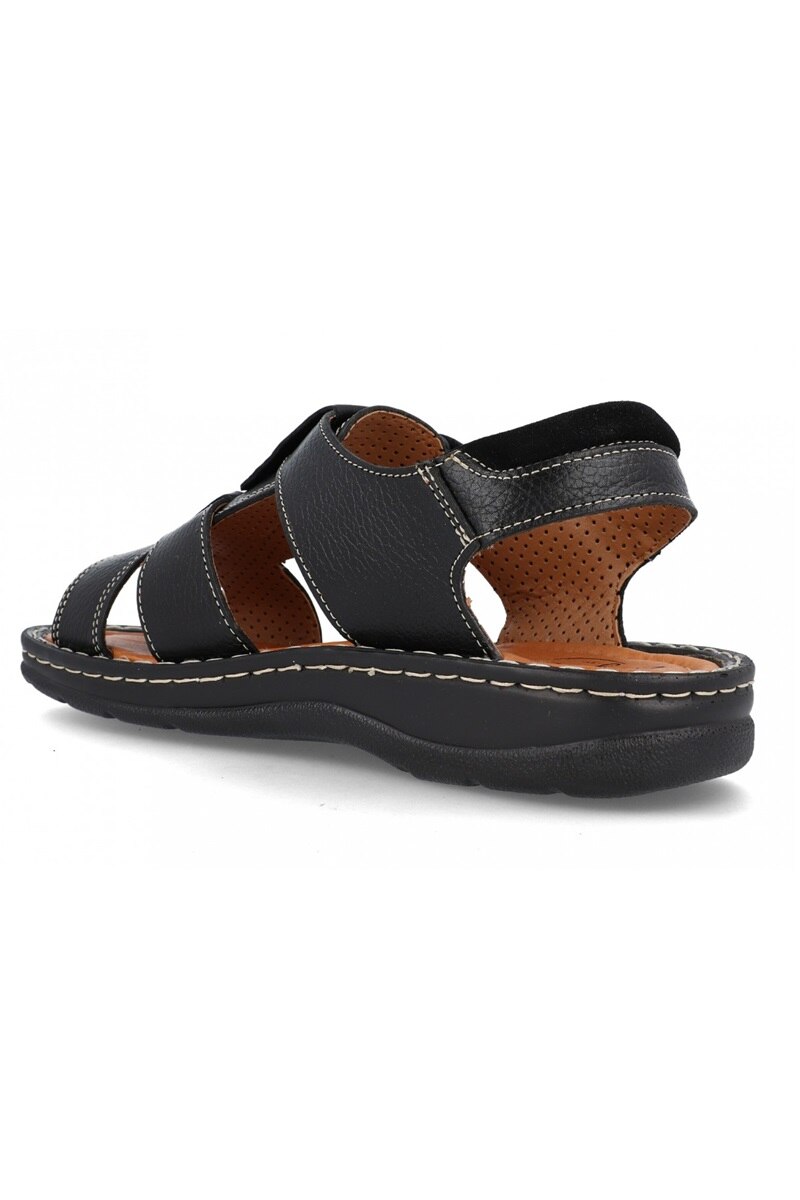 Sandale Barbatesti din piele naturala Stefan Original 7057 Negru EU 40 ...