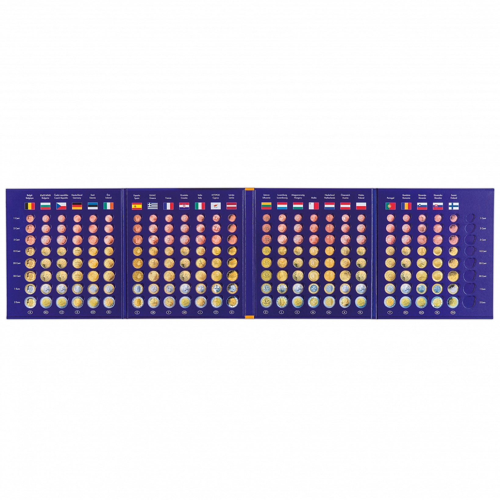 Album pentru colectie monede euro Presso, pentru 26 de seturi complete ...