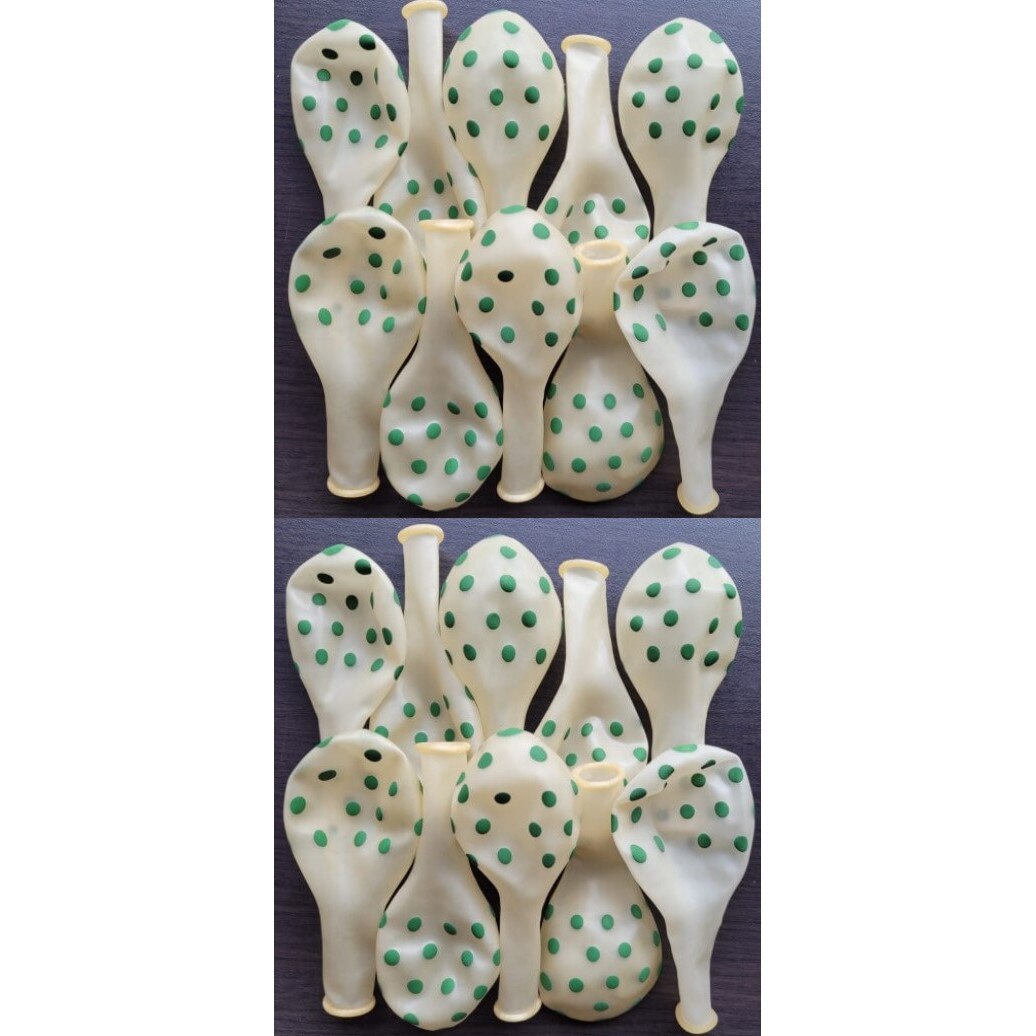 Set 20 baloane latex transparente cu buline verde 30 cm - eMAG.ro