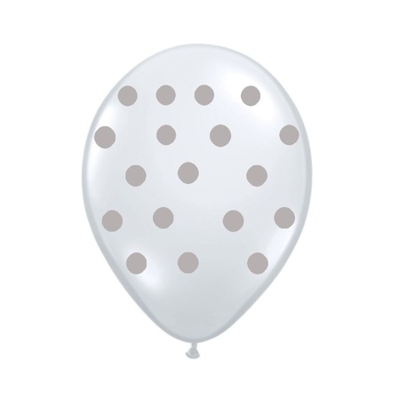 Set 20 baloane latex transparente cu buline argintiu 30 cm - eMAG.ro