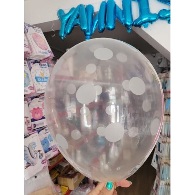 Set 20 baloane latex transparente cu buline argintiu 30 cm - eMAG.ro