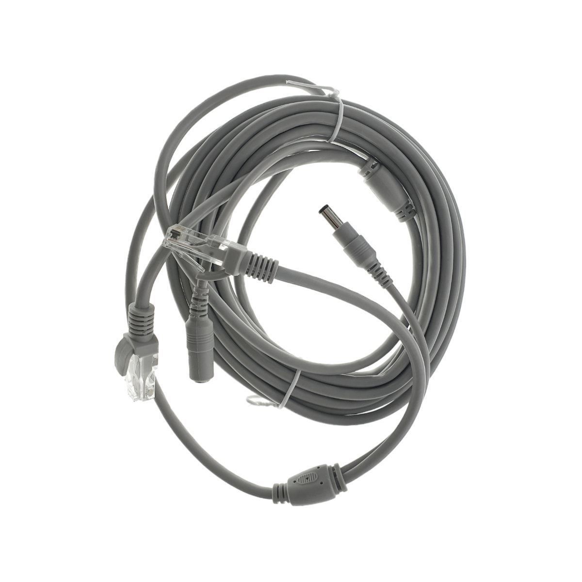 Cablu de extensie retea internet si alimentare, conectori 2 x RJ45 si 2 ...