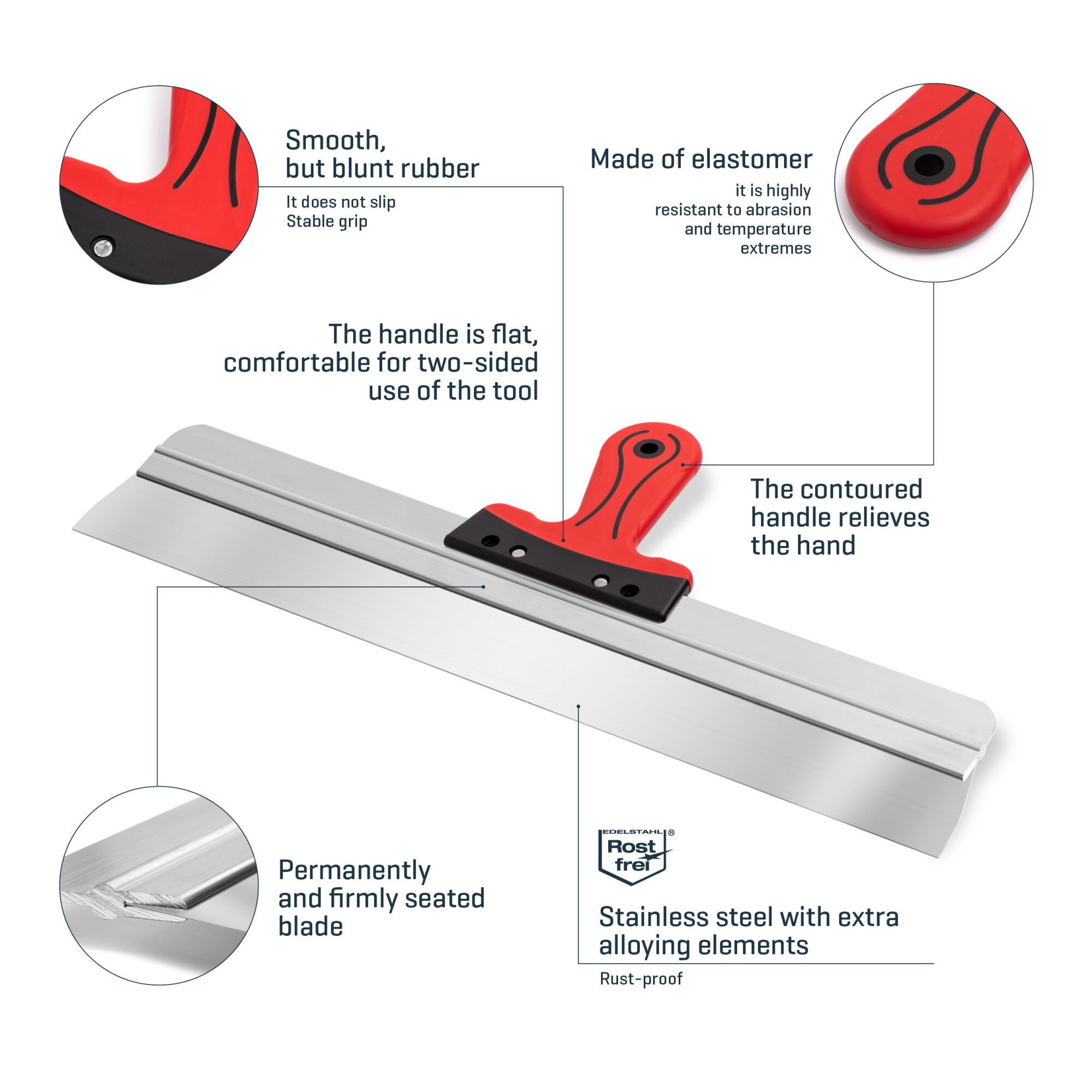 Spaclu fatada din otel inoxidabil, COMENSAL, profesional, cu maner de ...