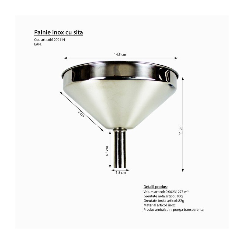 Palnie inox cu sita, AZHOME - eMAG.ro