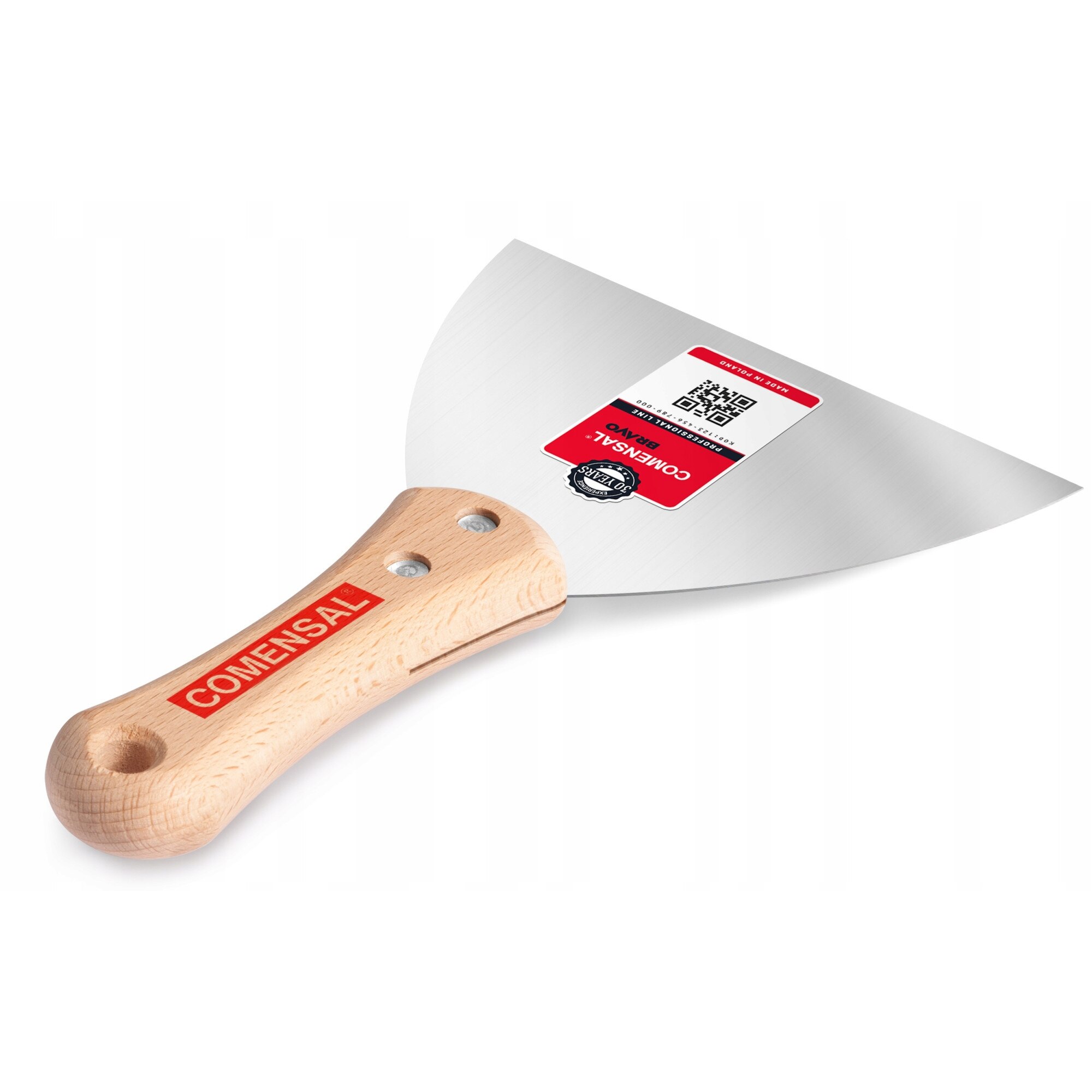 Spaclu din otel inoxidabil, COMENSAL, cu maner din lemn, profesional ...