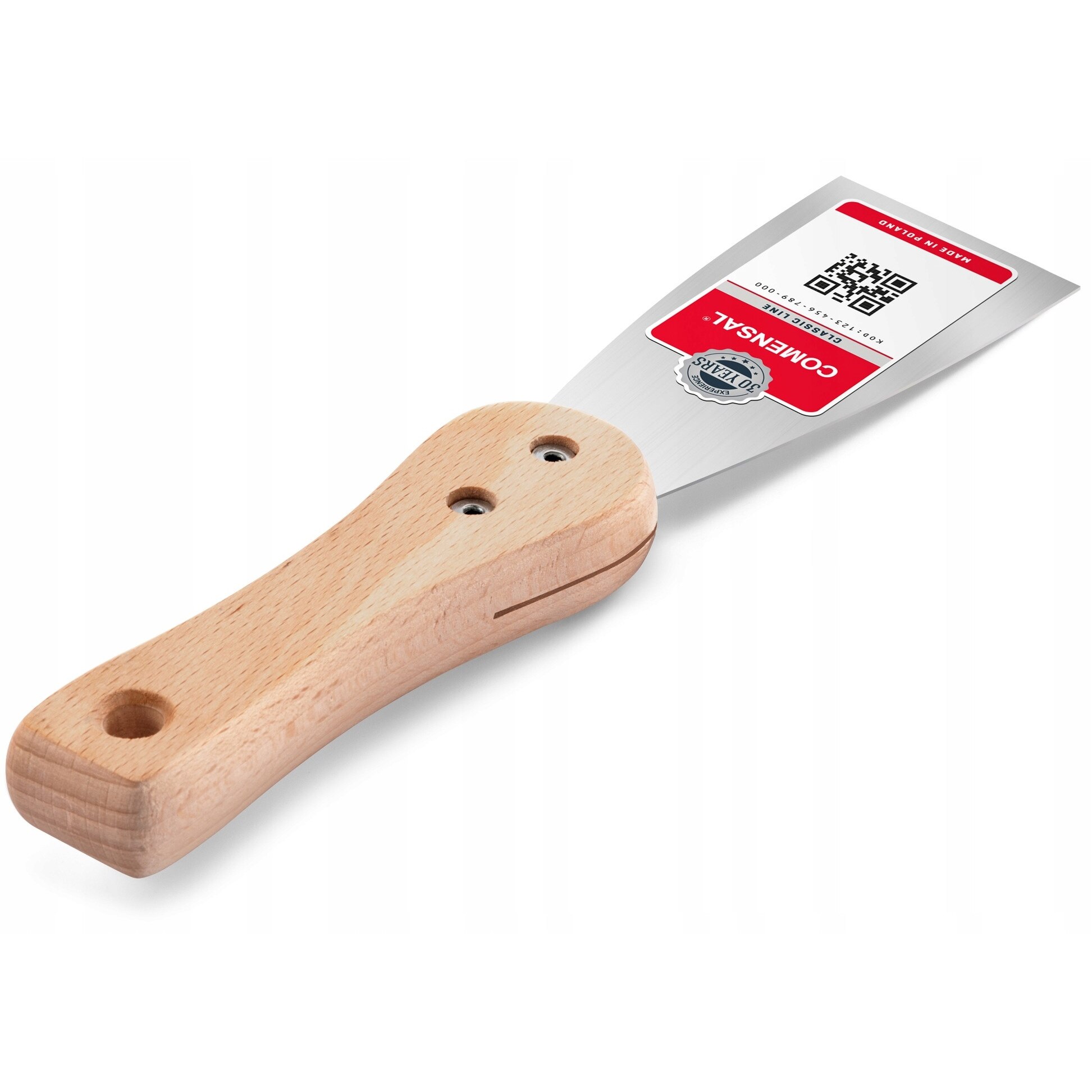 Spaclu inox, COMENSAL, cu maner din lemn, profesional, 5 cm - eMAG.ro