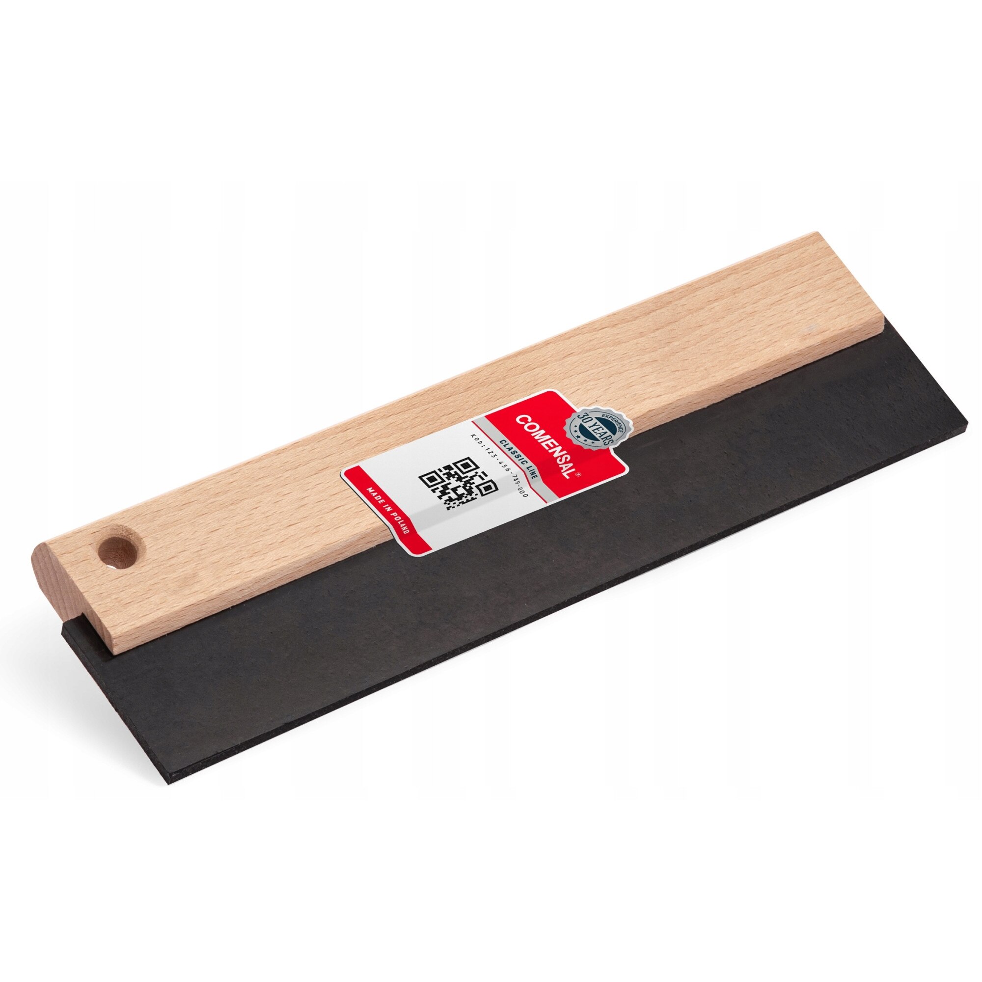 Spaclu din cauciuc, COMENSAL, profesional, cu maner din lemn, universal ...