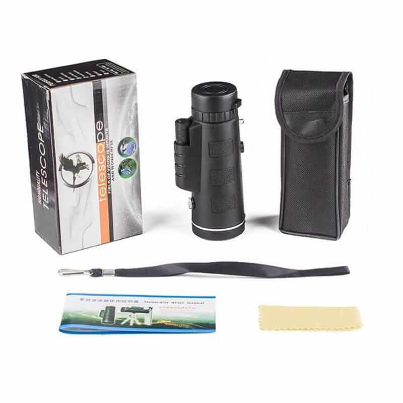 Telescop Obiectiv Camera Portabil Edman, Zoom 40x, cu Trepied, Negru ...
