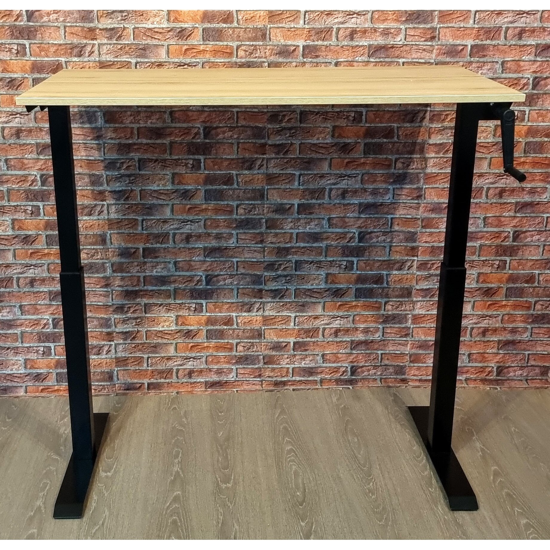 Birou reglabil manual pe inaltime, TerrAS3, structura de metal, picior ...