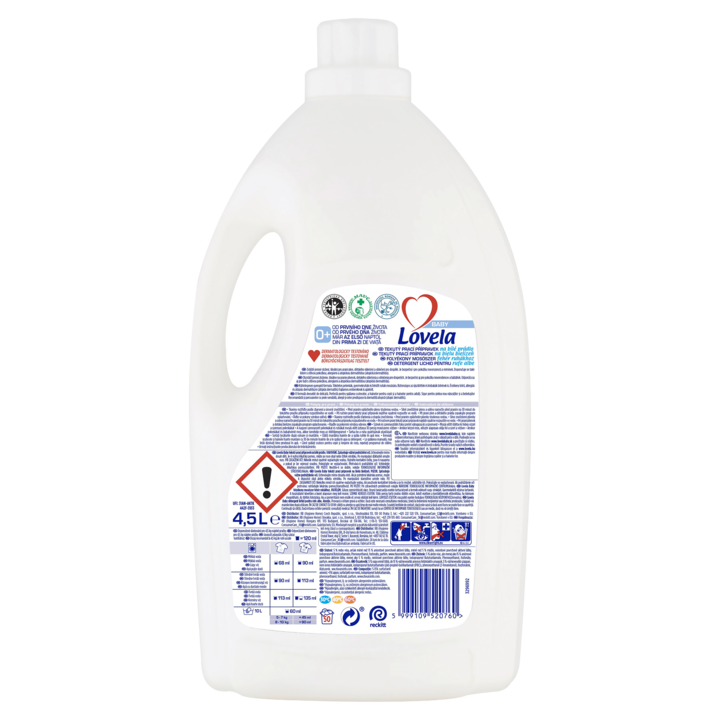 Detergent lichid Lovela Baby, pentru rufe albe, 50 spalari, 4.5L - eMAG.ro