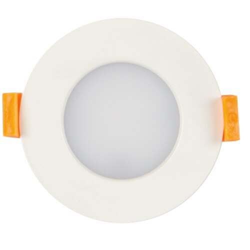 Panou LED incastrabil, rotund, 7W, SMD2835, rama alba, 3000K, IP4 - eMAG.ro