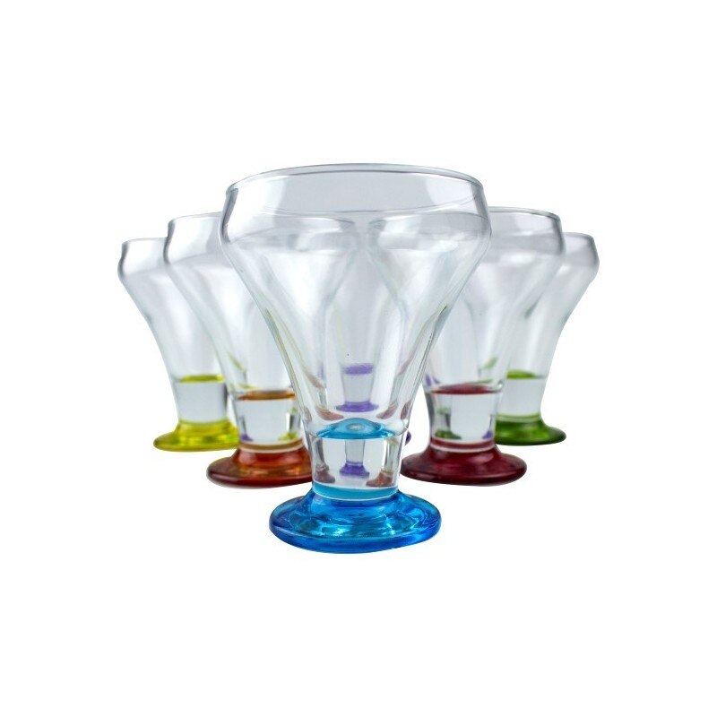 Set 6 cupe inghetata 305 ml colorate, AZHOME - eMAG.ro