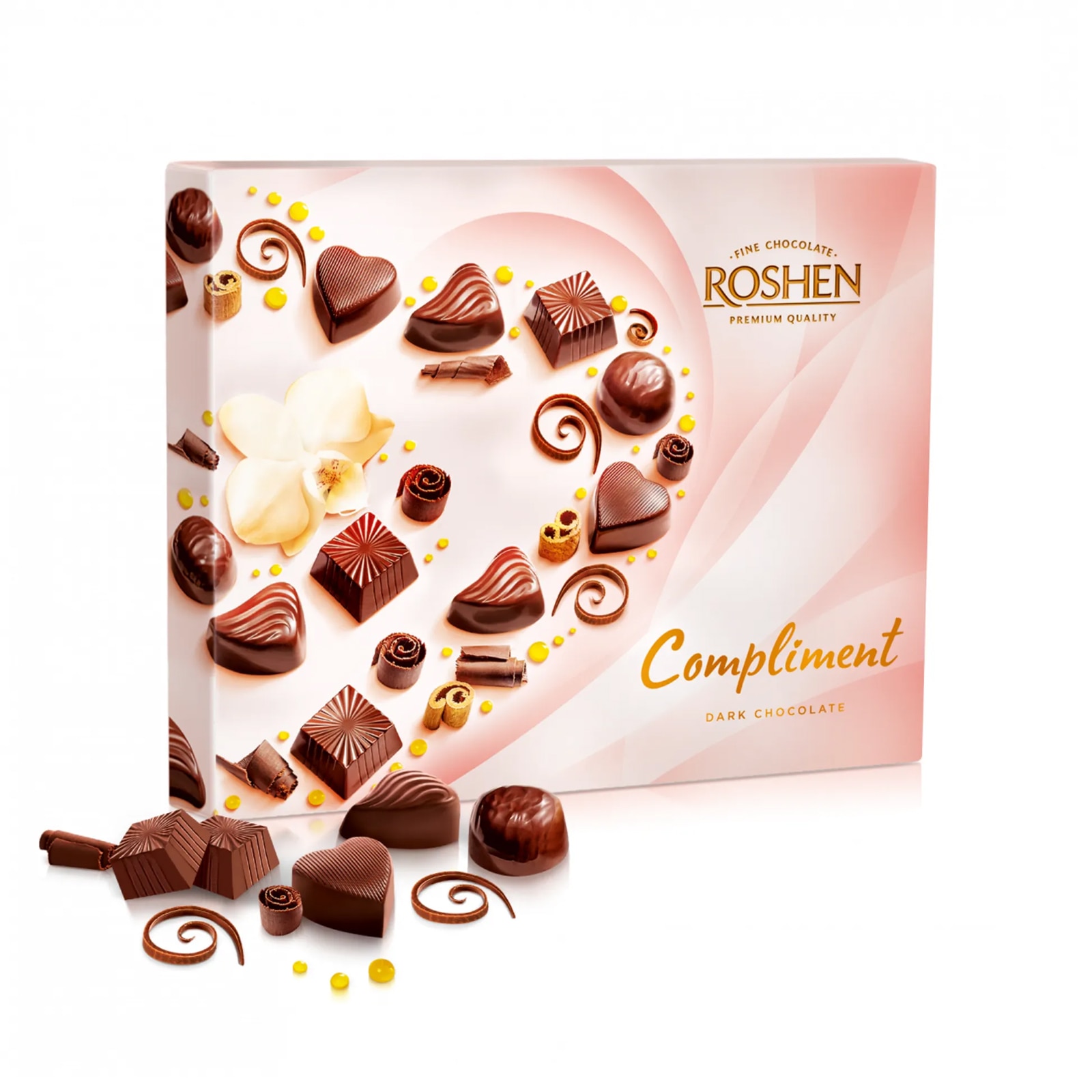 Bomboane de ciocolata Compliment, Dark Choco, Roshen, cutie de 145gr ...