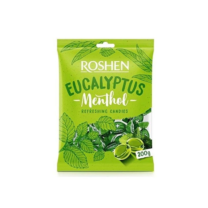 Bomboane cu menta Menthol-Eucalipt, Roshen, 200gr - eMAG.ro