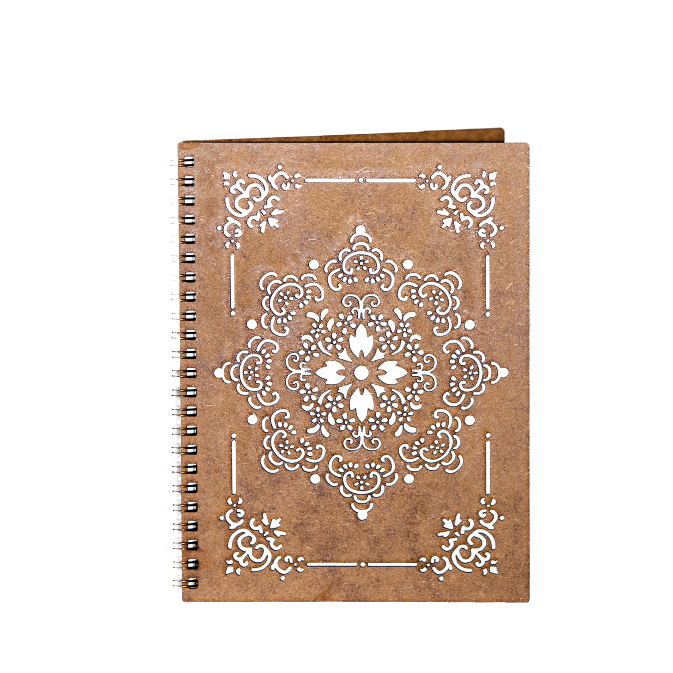 Agenda personalizata, coperta din lemn, A5, model cu model traditional ...