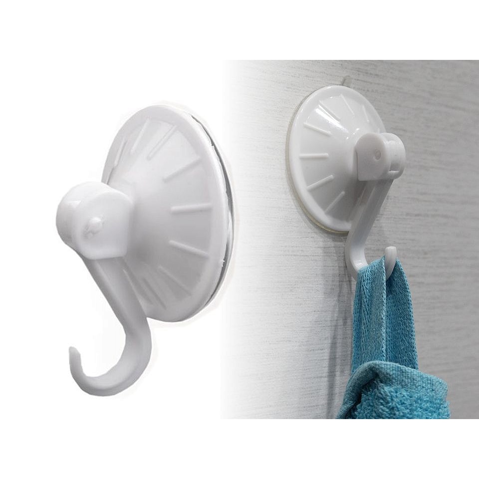 Carlig din plastic cu ventuza 5.5 cm Alb - eMAG.ro