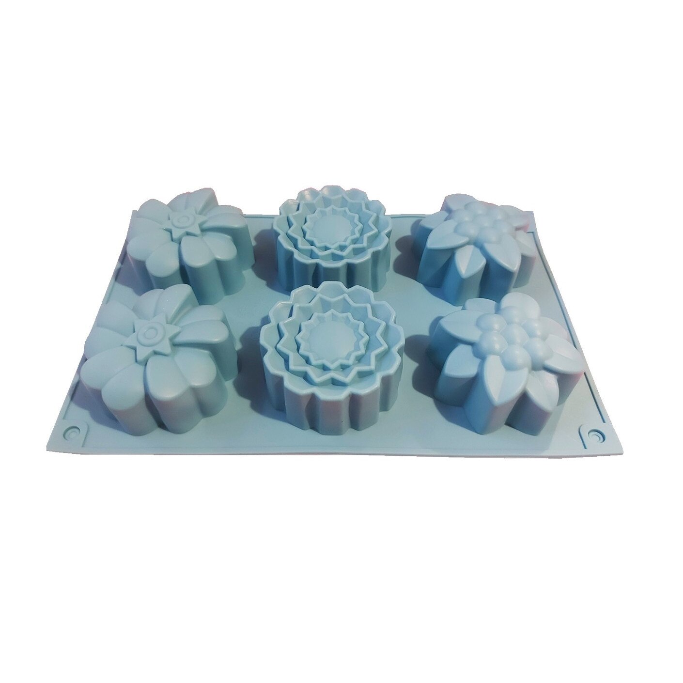 Forma silicon pentru prajituri, 6 cavitati, Floral, 149COF - eMAG.ro