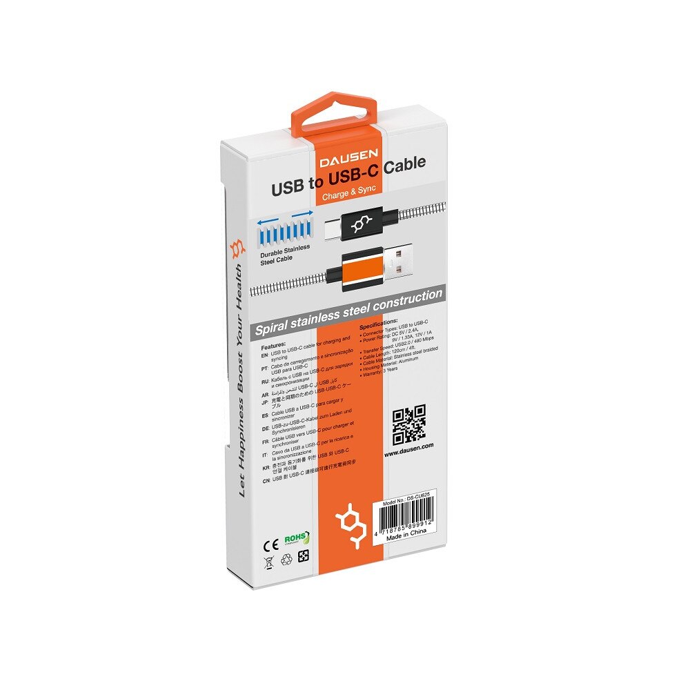 Cablu incarcare si transfer date type c din otel - eMAG.ro