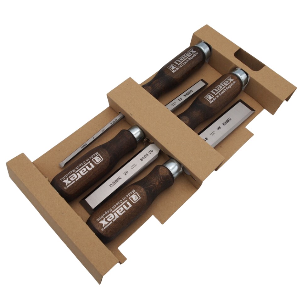 Set 4 dalti profesionale Narex, Profi, pentru sculptura, in cutie - eMAG.ro