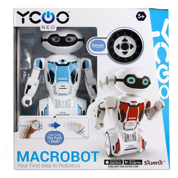 Robot Silverlit MacroBot cu Telecomanda, Alb/Albastru - eMAG.ro