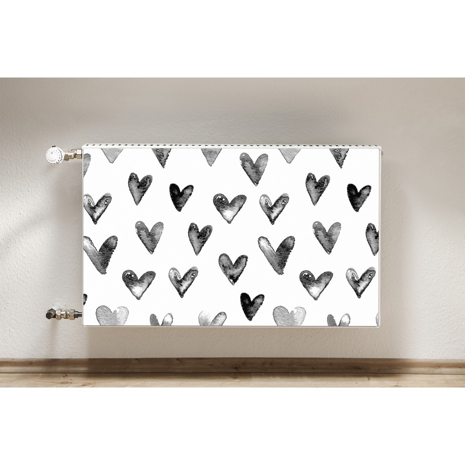 Magnet decorativ, Dreptunghi, Inimi Pictate, Gri, 100 cm x 60 cm ...