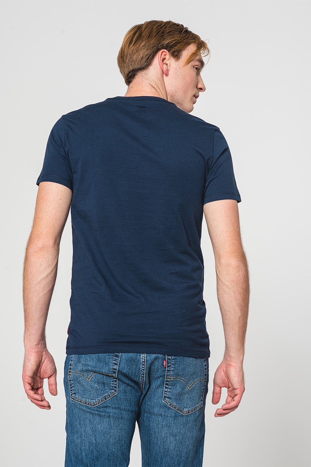Levi's, Set de tricouri cu logo - 2 piese, Alb, Albastru inchis, S ...