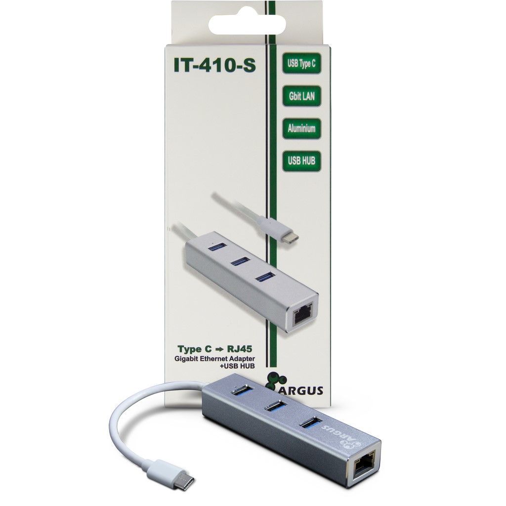 Adaptor retea Inter-Tech Argus IT-410 Gigabit cu HUB USB 3.0 - eMAG.ro