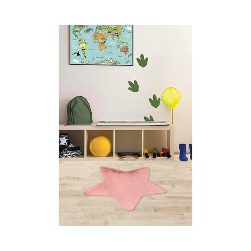 Covor copii Romance forma stea roz 80 cm - eMAG.ro