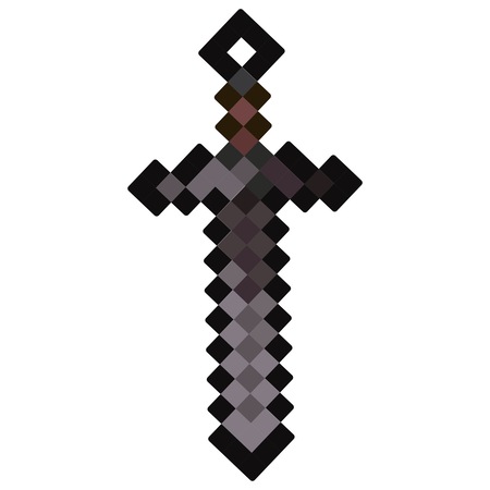 Sabie Minecraft din lemn model Netherite, multicolor, 44x22 - eMAG.ro